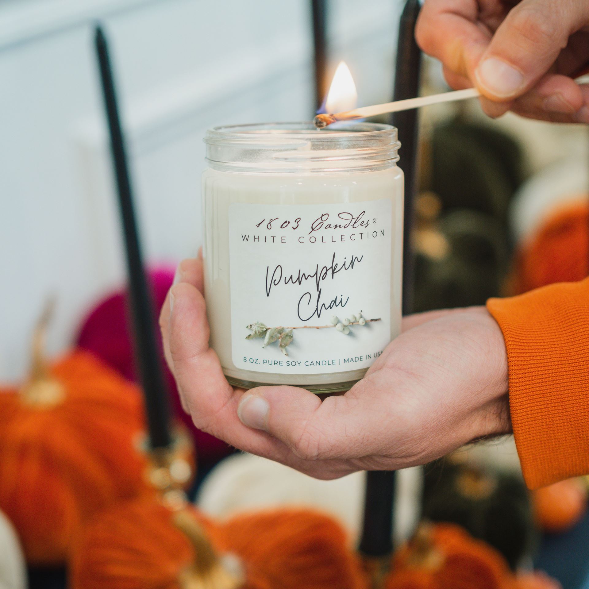 Pumpkin Chai Soy Candle. 1803 Candles - Best Scented Soy Candles!