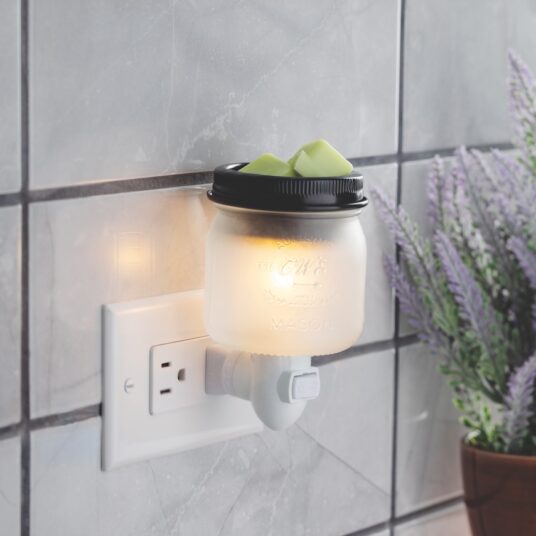 Wax Warmer-Glass Mason Jar Plug-In. 1803 Candles - Best Scented Soy ...